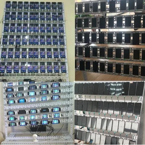 ¿Qué es una granja de teléfonos celulares?